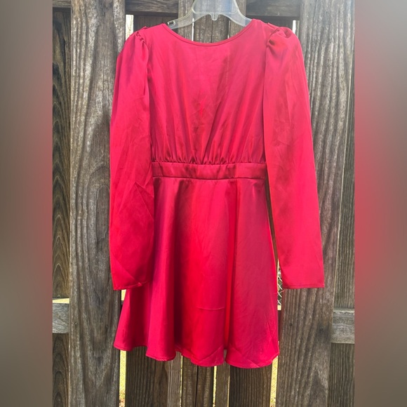 SHEIN | Dresses | Red Chain Detail Backless Satin Dress | Poshmark